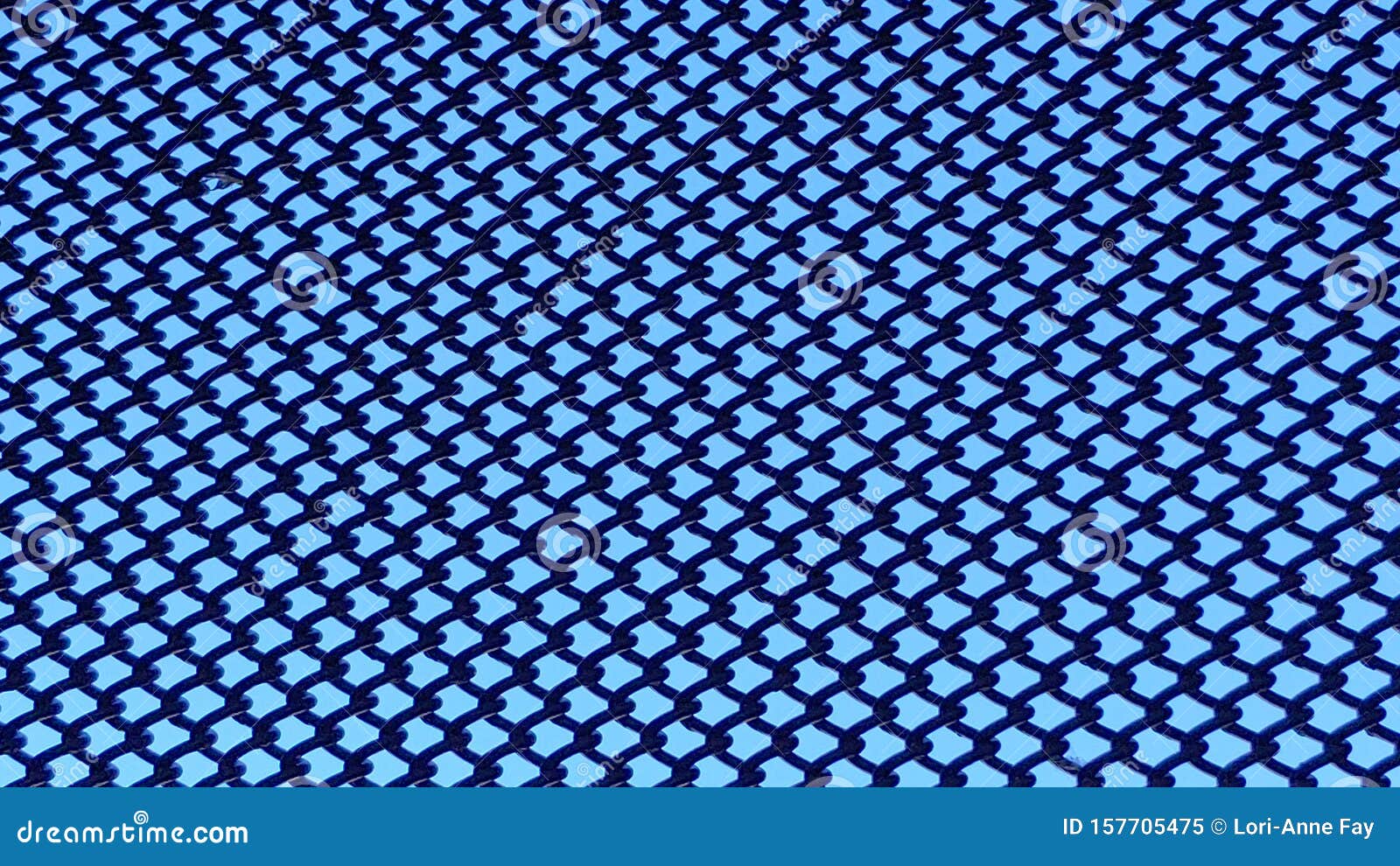 Chain Link Mesh Blue Sky stock image. Image of link - 157705475