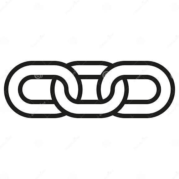 Chain or Link Outline Icon. Connection Vector Illustration Stock Vector ...