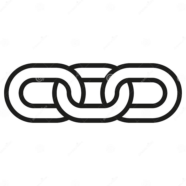 Chain or Link Outline Icon. Connection Vector Illustration Stock Vector ...