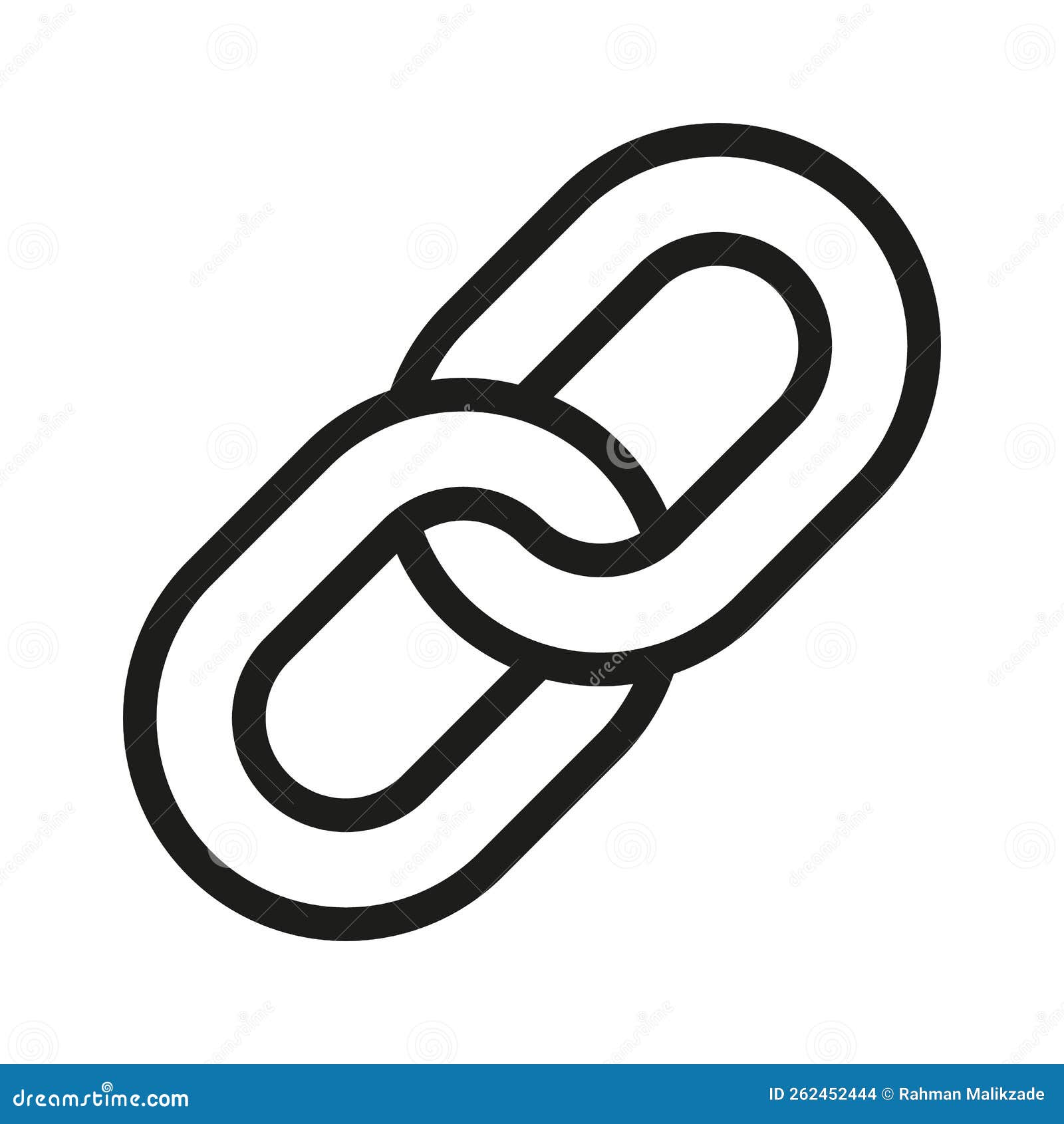 Chain or Link Outline Icon. Connection Vector Illustration Stock Vector ...