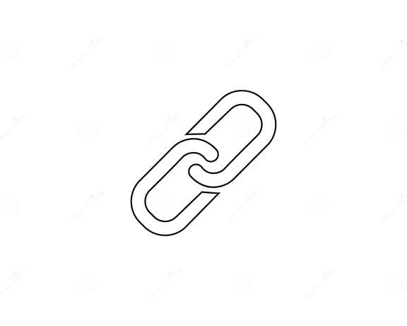 Chain, Link Outline Icon. Vector Illustration Stock Vector ...