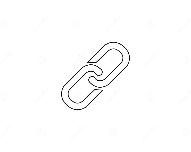 Chain, Link Outline Icon. Vector Illustration Stock Vector ...