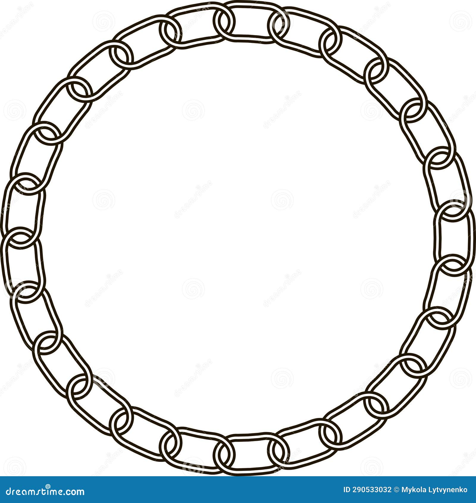 Chain Link Pattern, Circle Vector Chain Stock Illustration ...