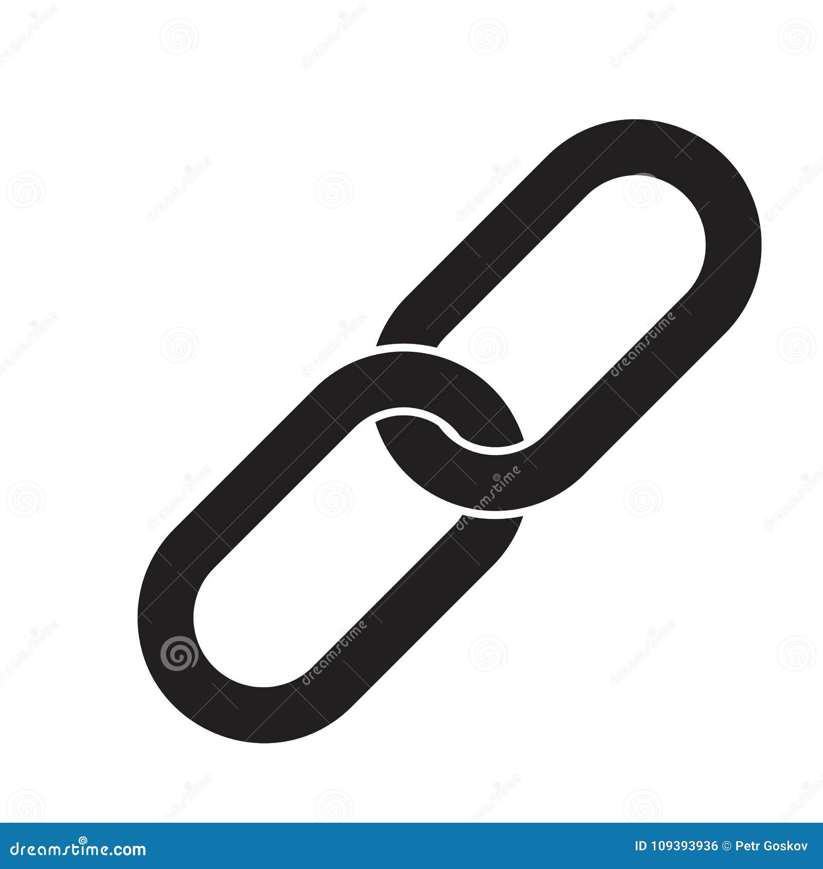 Chain link simbol. stock vector. Illustration of isolated - 109393936