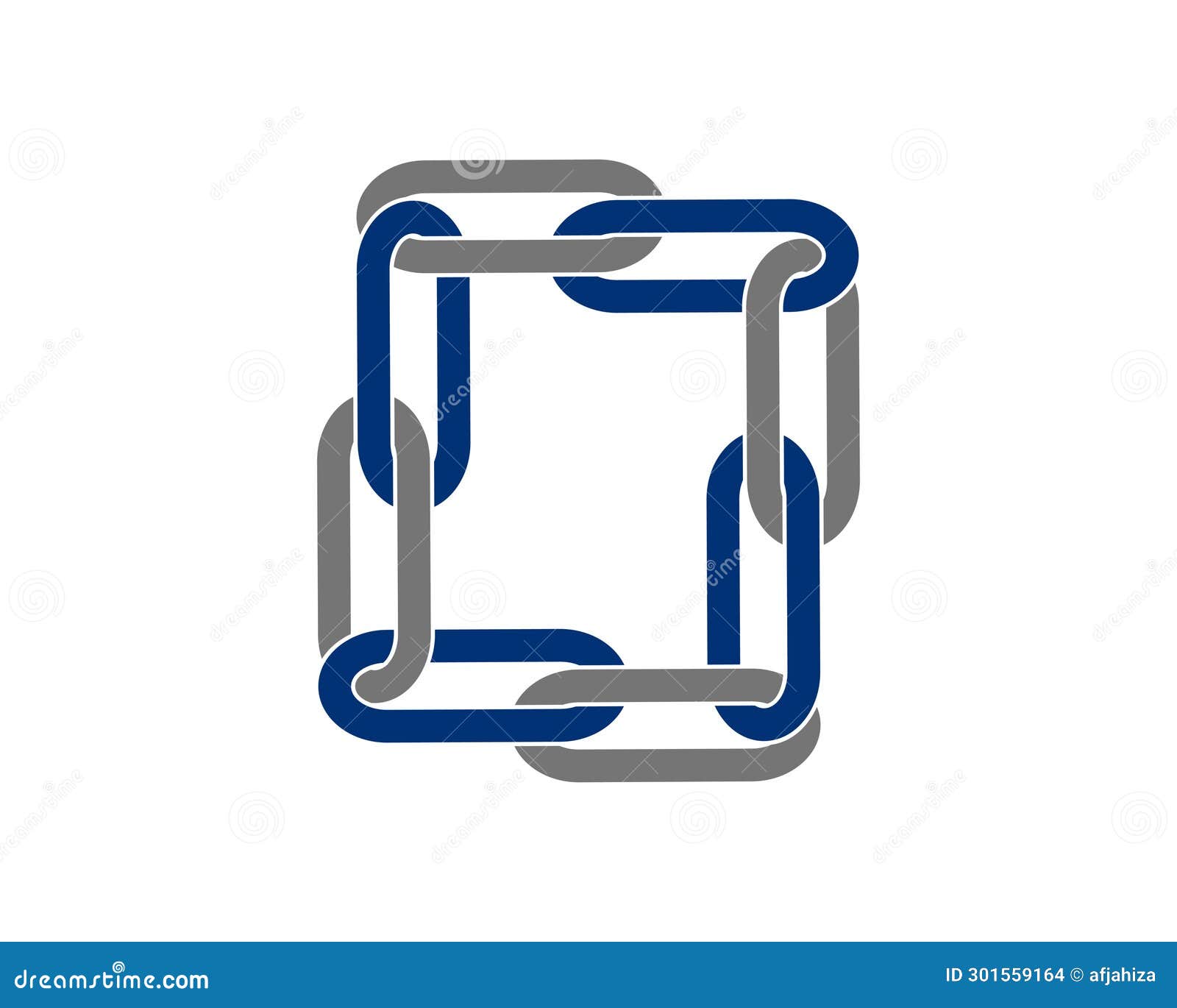 Chain Link Square Logo Icon Template Stock Illustration - Illustration ...