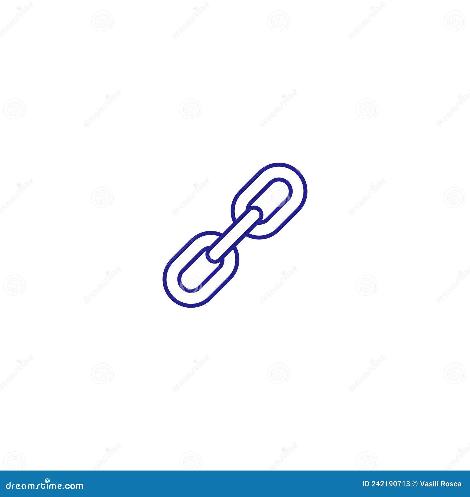 Chain Link Strength Cooperation Line Icon. Security Infrastructure ...