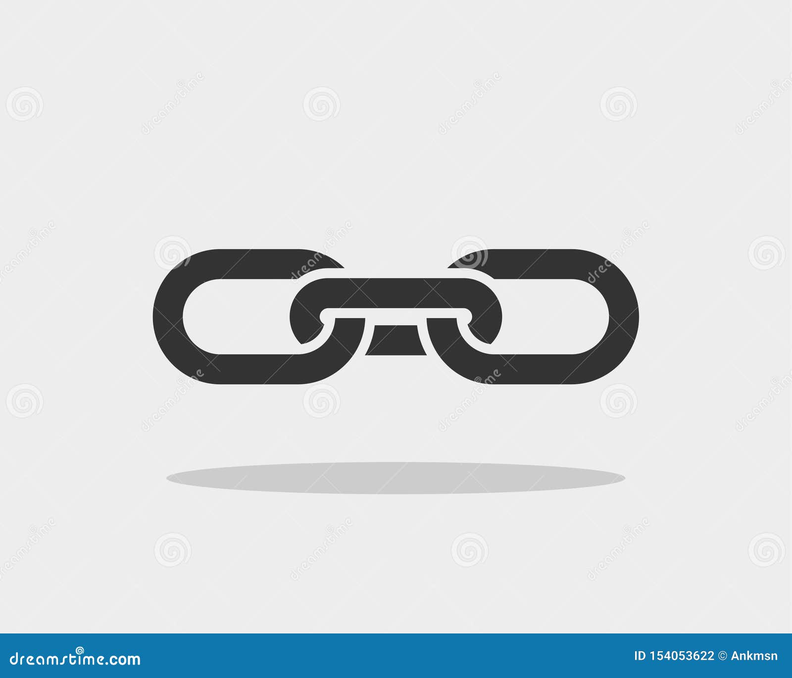 Chain Link Vector Icon. Chainlet Element Flat Design. Concept ...