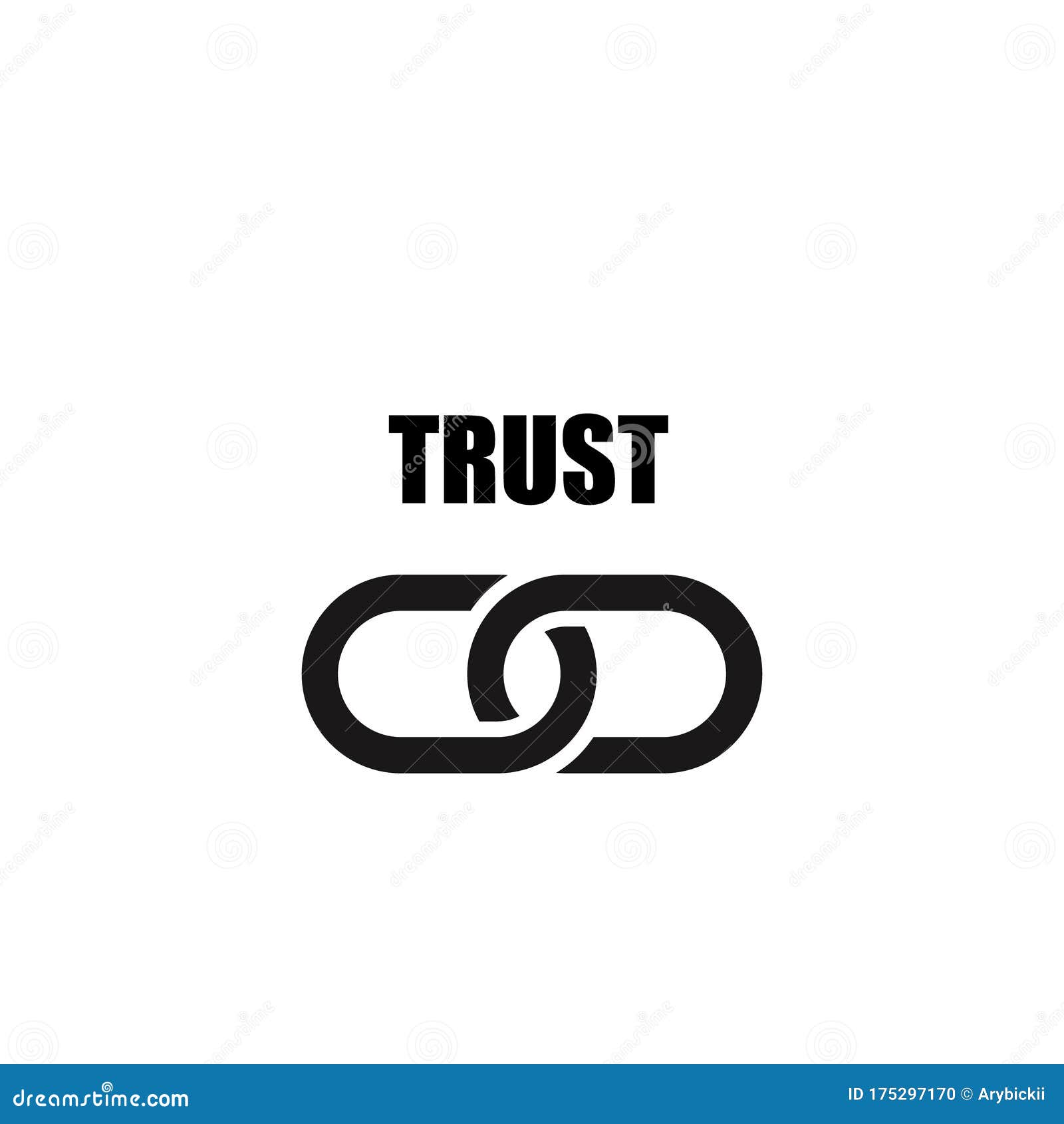 Chain Link Vector. Trust Concept Stock Vector - Illustration of ...