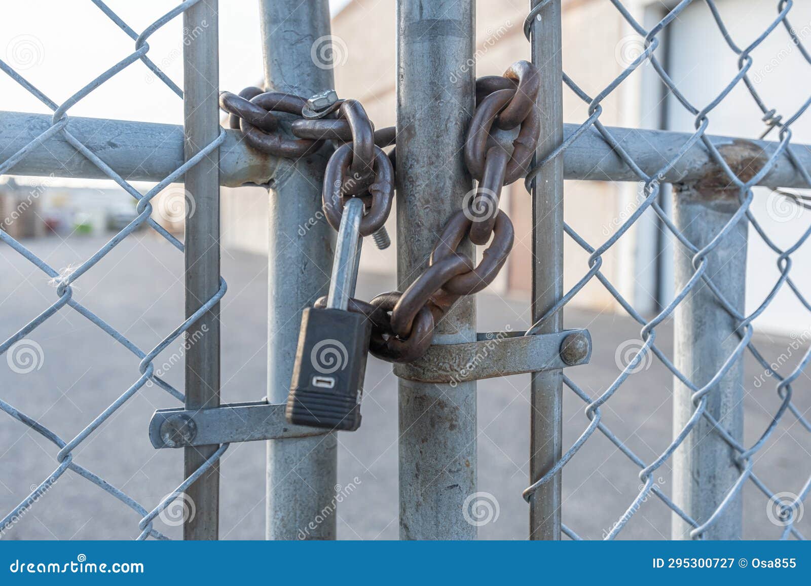 Chain Link Wire Mesh Fence Fence Around a Factory Stock Image - Image ...