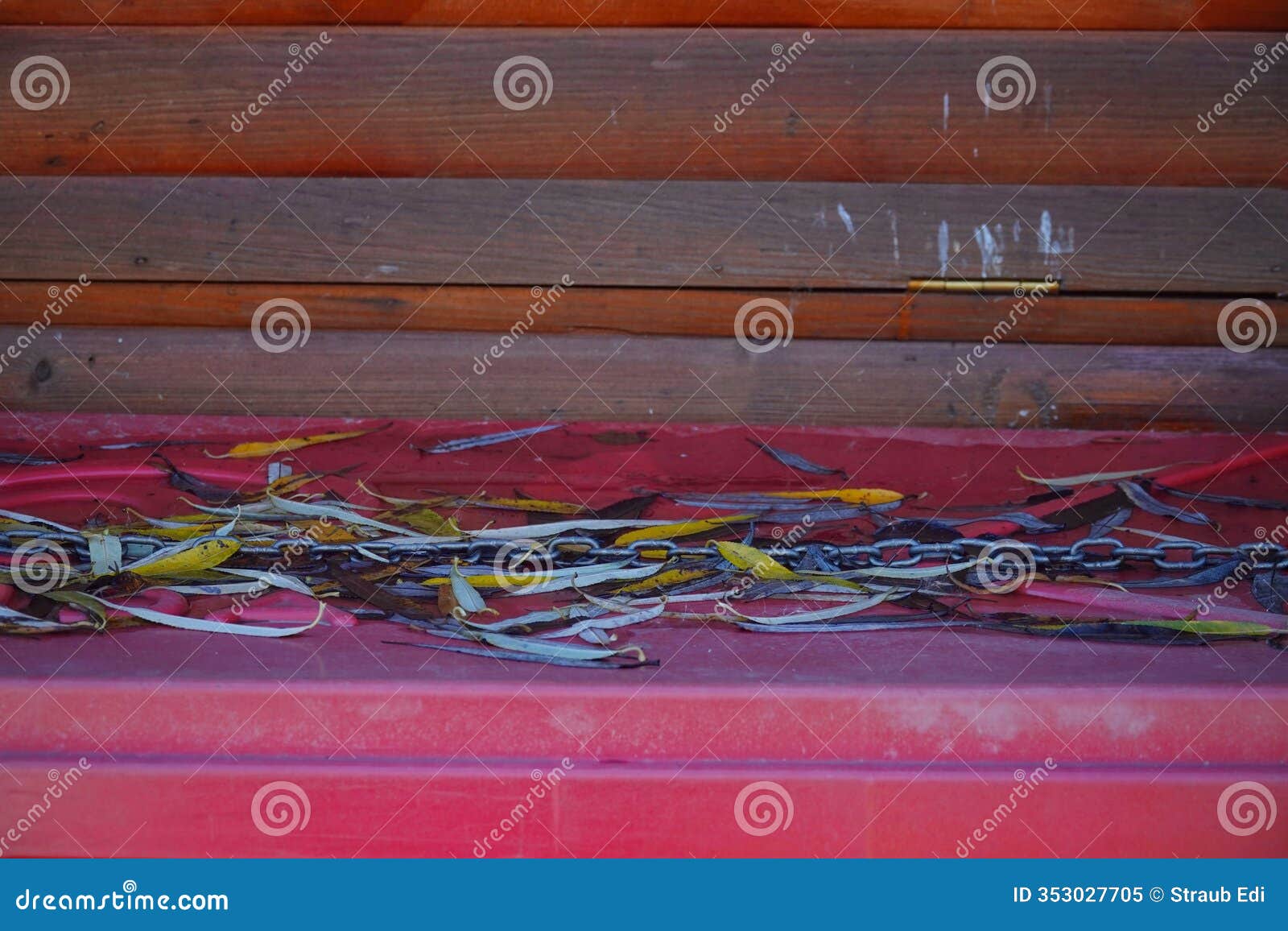 Chain Linked Algida Ice Cream Freezer Stock Image - Image of leaves ...