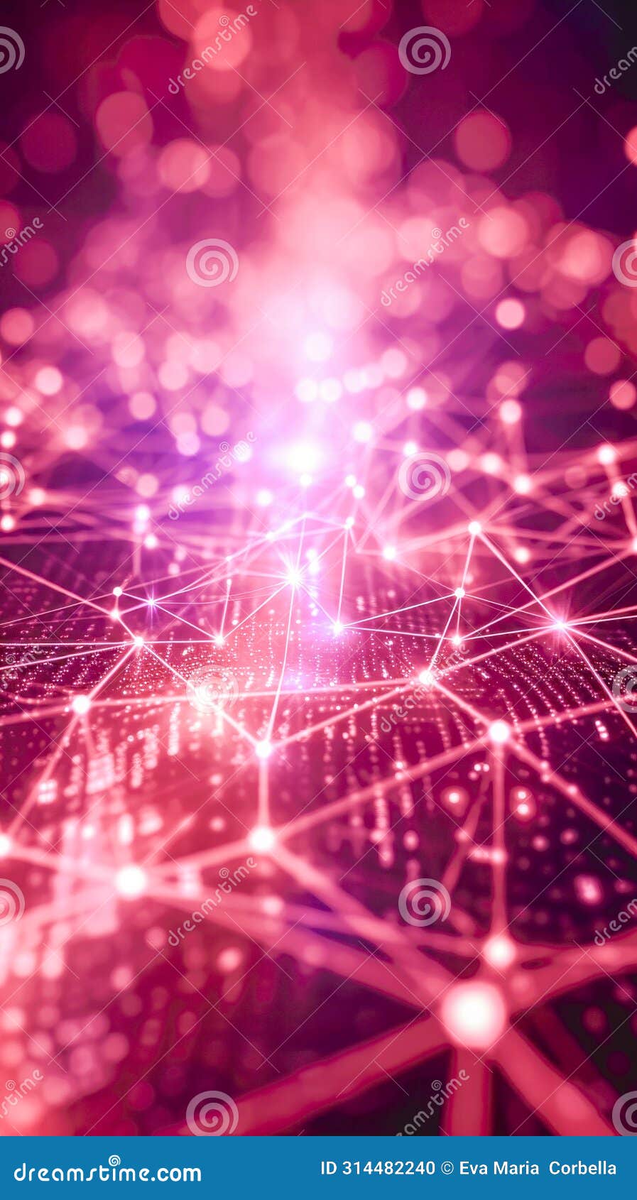 A Chain of Links with a Blue and Red Color Scheme Stock Illustration ...