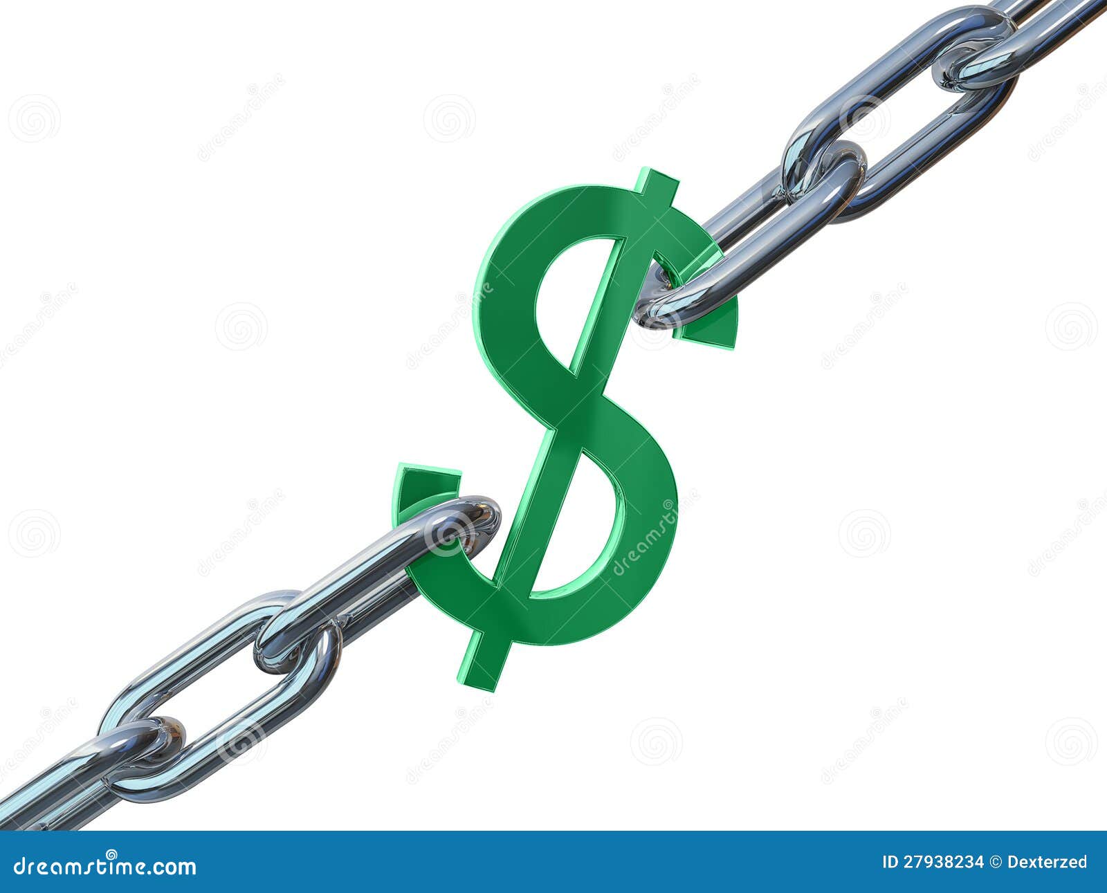 Chain Links Dollar Symbol stock illustration. Illustration of symbol ...