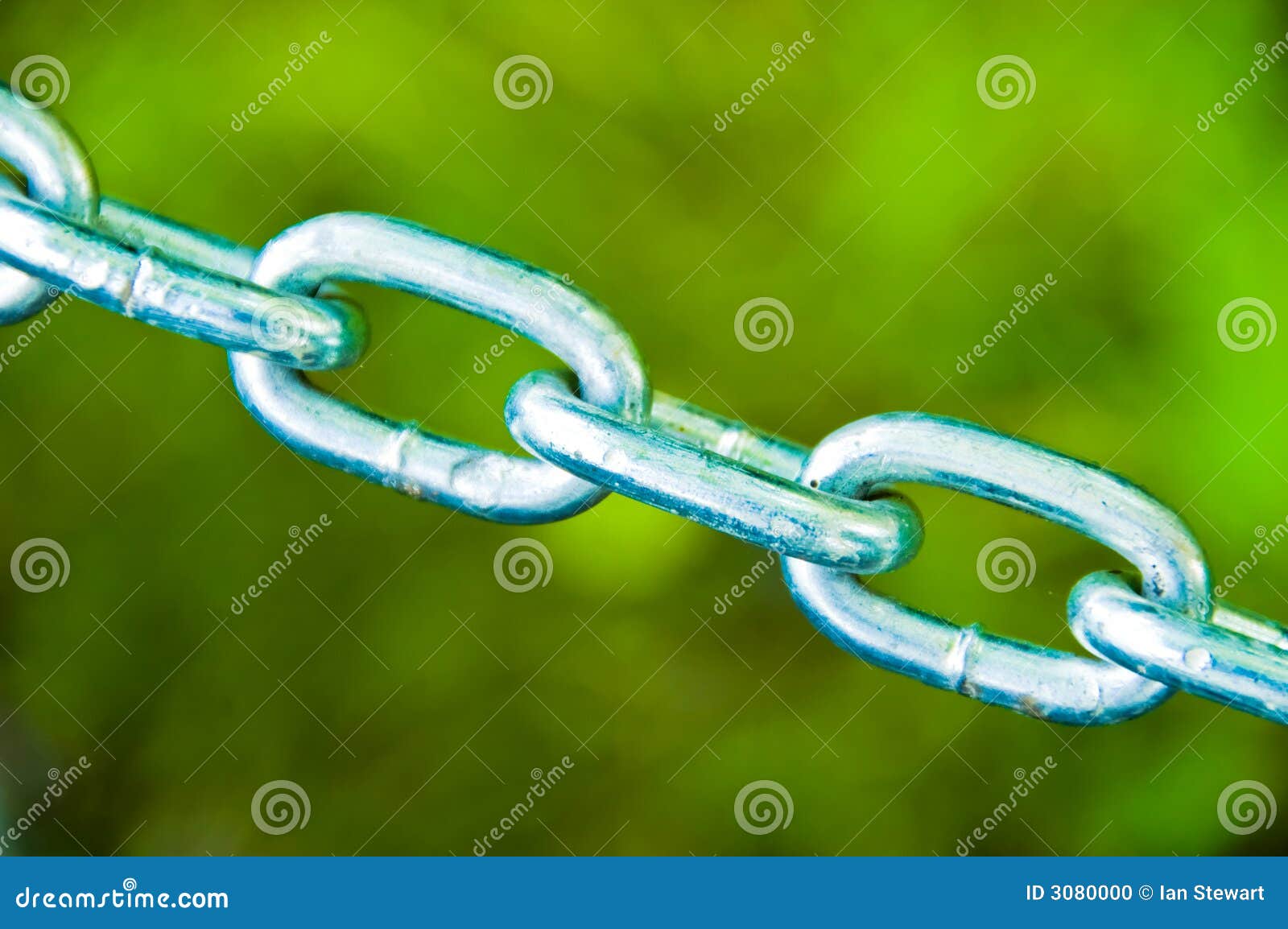 Chain Links on Green stock photo. Image of strong, network - 3080000