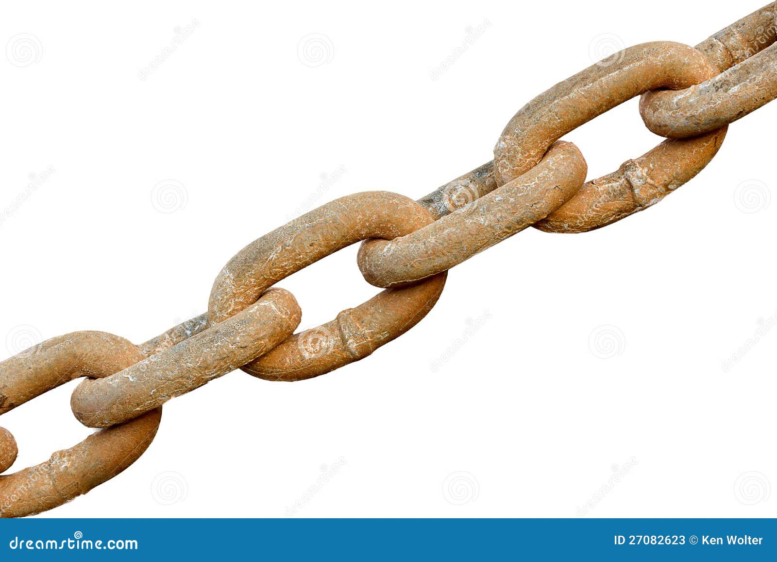 Chain Links Isolated on White Stock Image - Image of rusty, backgrounds ...
