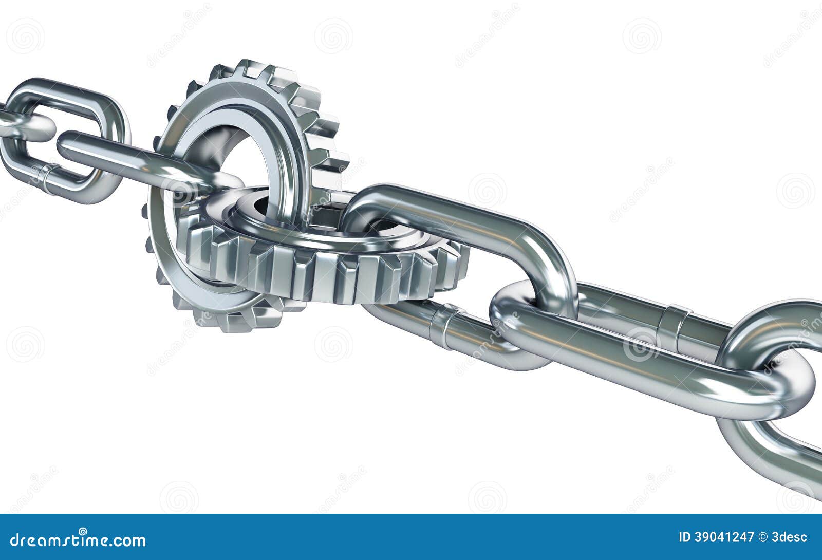 Chain links machine gear stock illustration. Illustration of macro ...