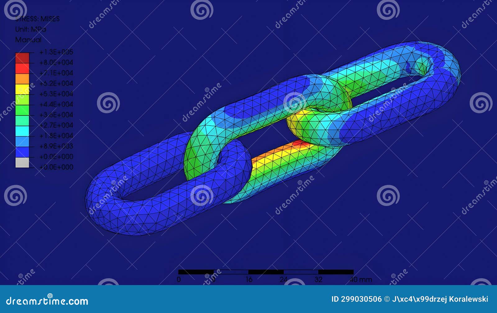 Chain Links Stress Analysis. Royalty-Free Stock Image | CartoonDealer ...