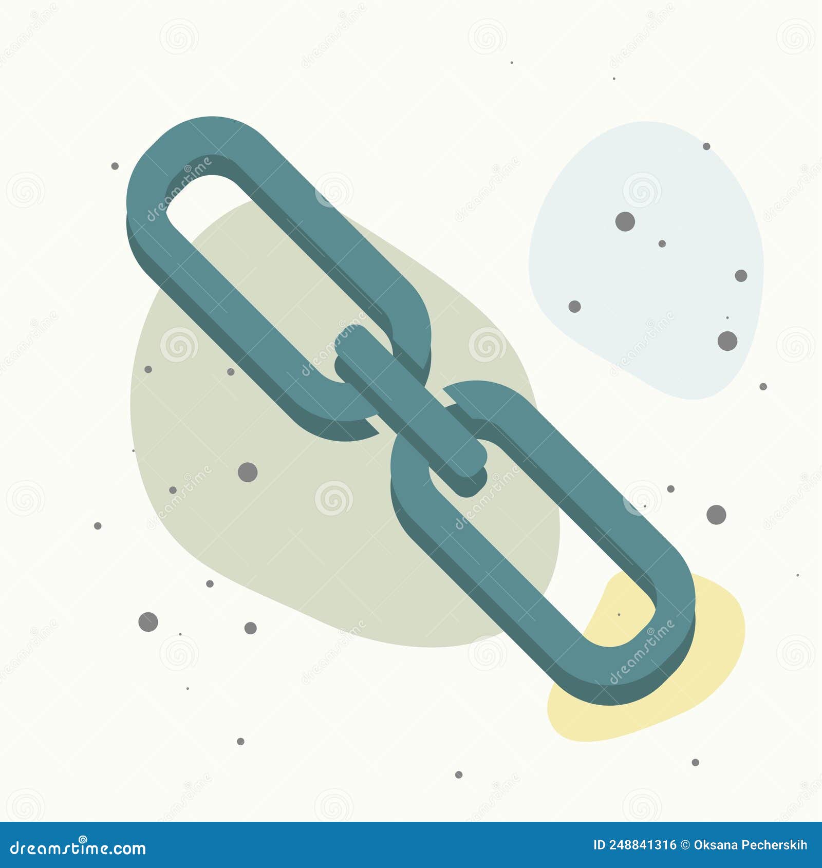Chain Links Vector Icon on Multicolored Background Stock Vector ...