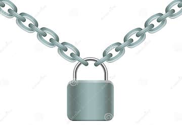 Chain and lock stock vector. Illustration of symbol, lock - 13123682