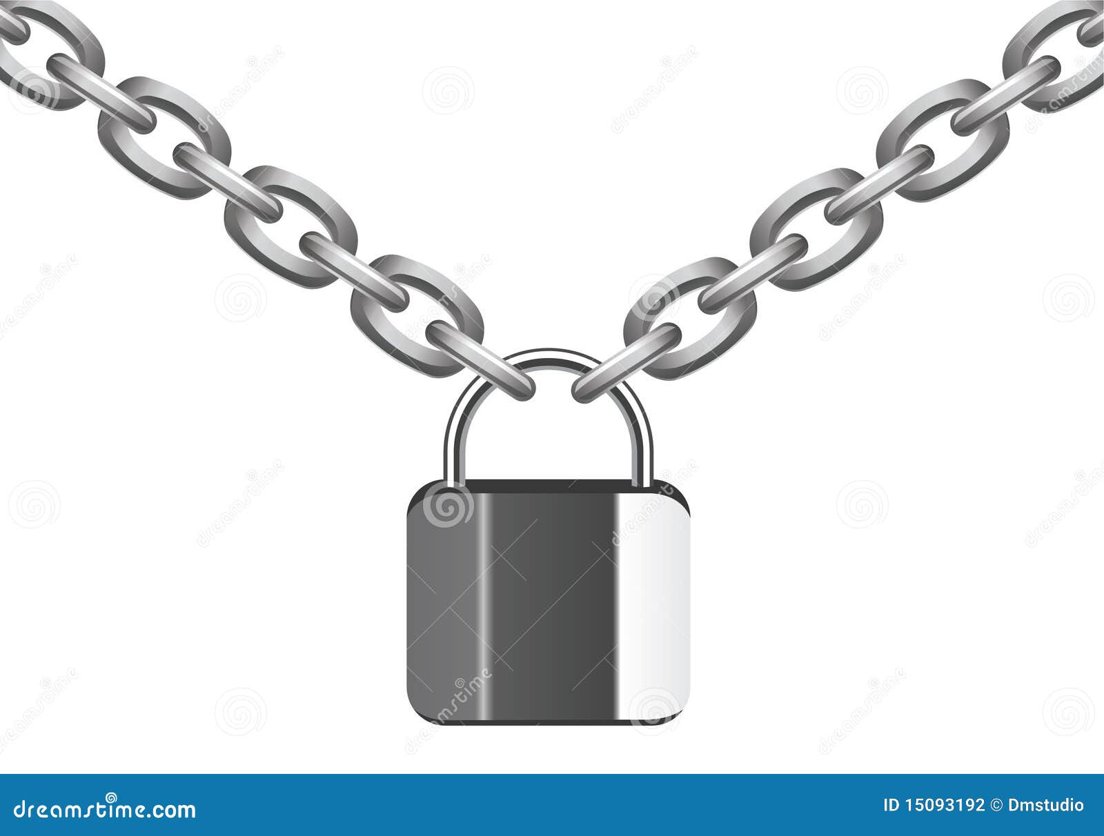 Chain and lock stock vector. Illustration of background - 15093192