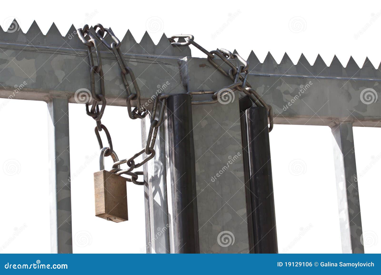 Chain and lock stock photo. Image of loop, guard, chain - 19129106