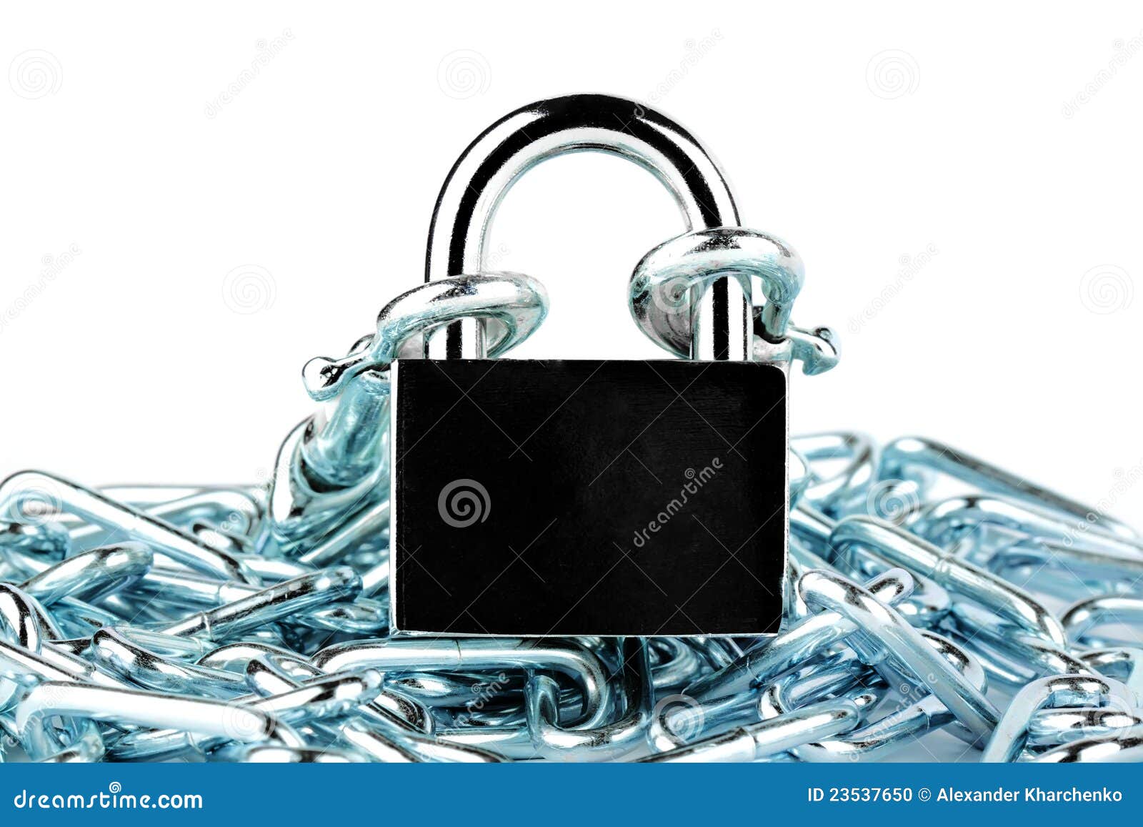 Chain and Lock stock photo. Image of door, leash, label - 23537650