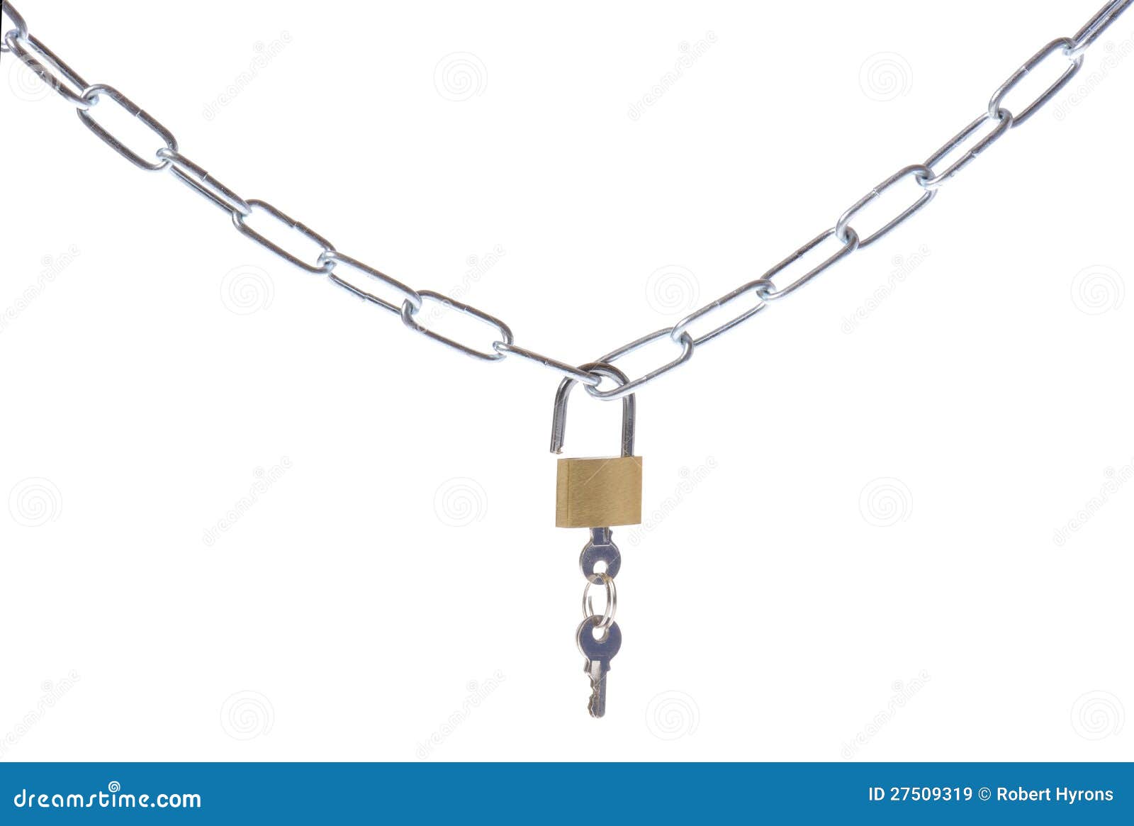 Chain and lock stock image. Image of chain, chrome, padlock - 27509319