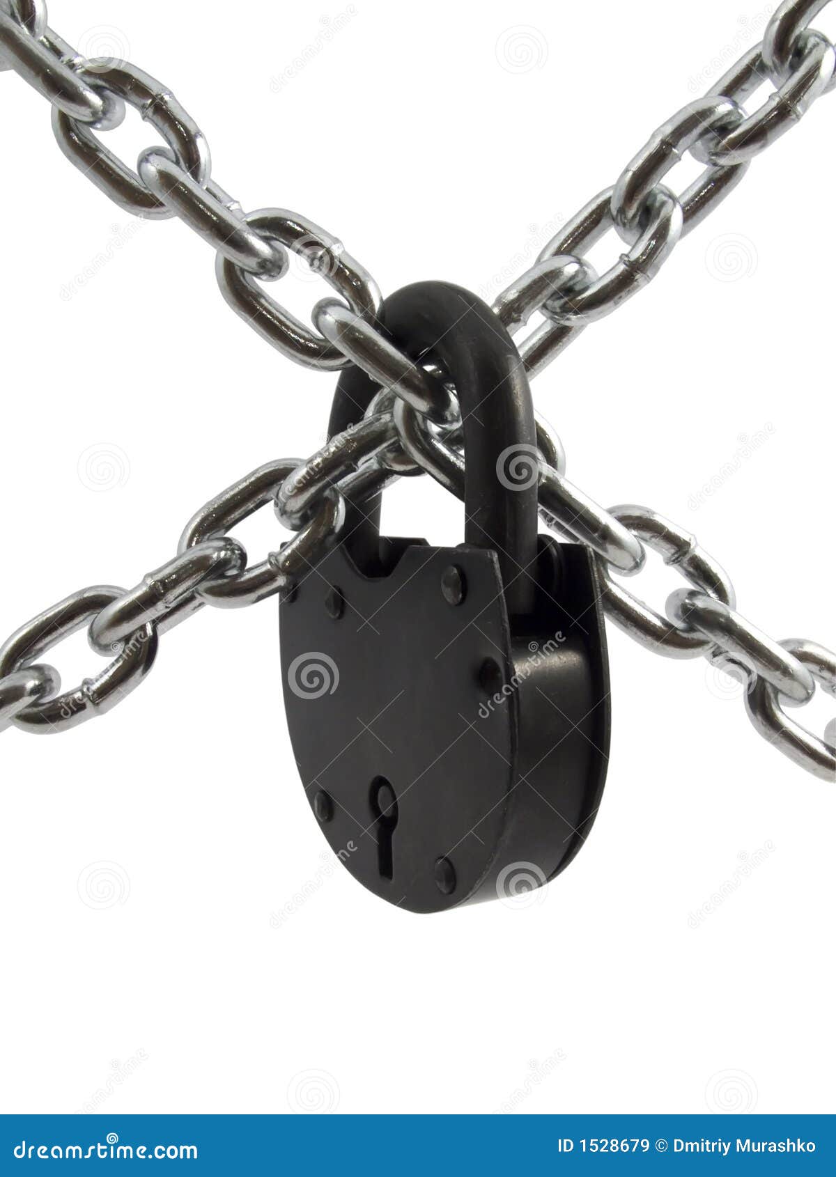 Chain on the lock_3 stock image. Image of metallic, open - 1528679