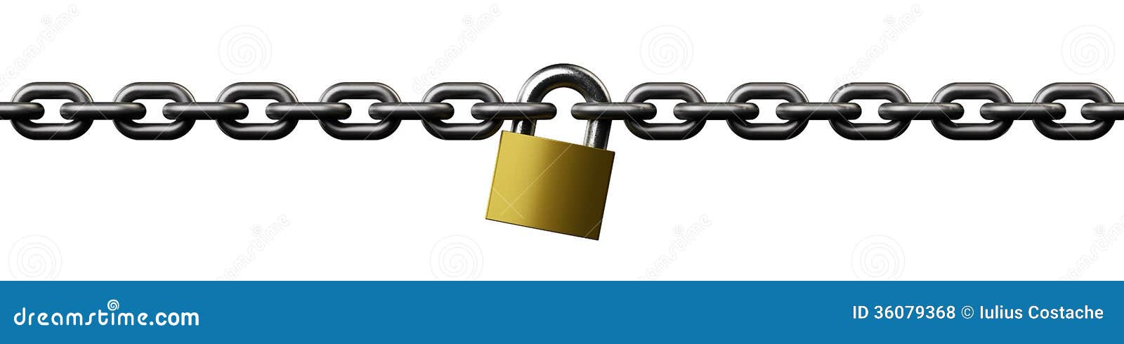 Chain lock stock illustration. Illustration of secure - 36079368