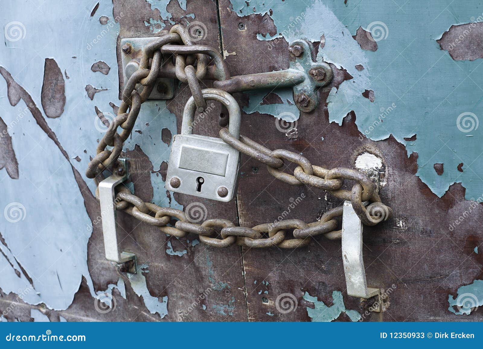 Chain and Lock Locked Close Secure Gate Privacy Stock Image - Image of ...