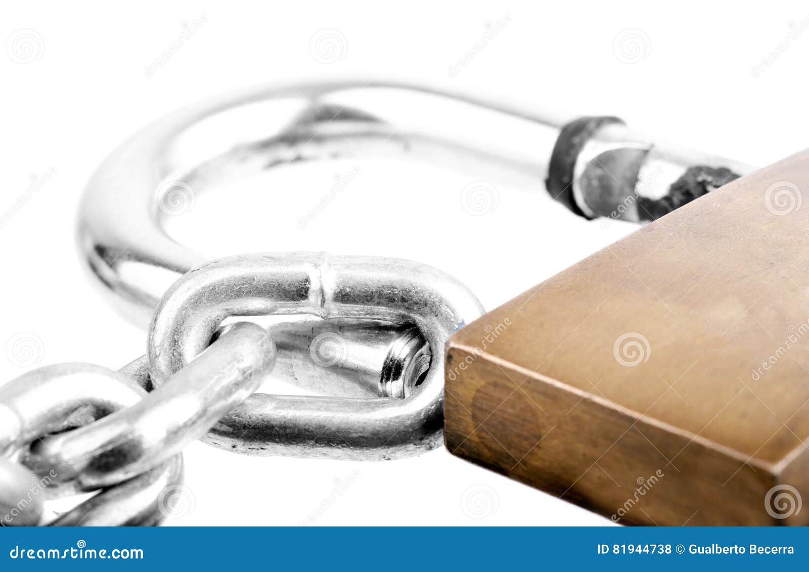 Chain and Lock stock photo. Image of device, lock, secure - 81944738