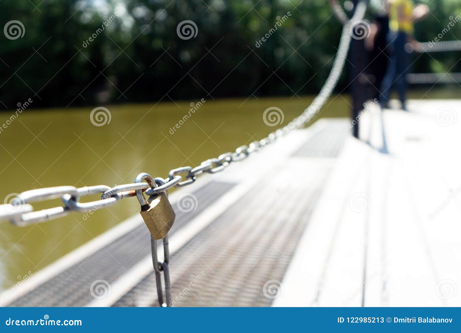 The Chain Is Locked. The Exit From The Pier To The Water Is Closed ...