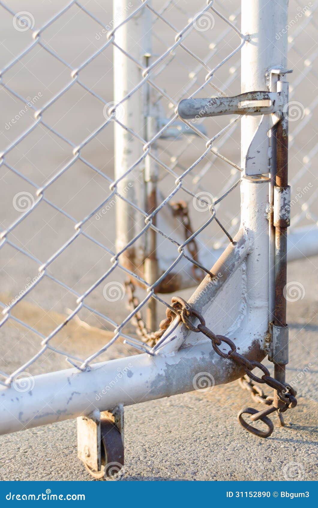 Chain locked fence stock photo. Image of federal, barricade - 31152890