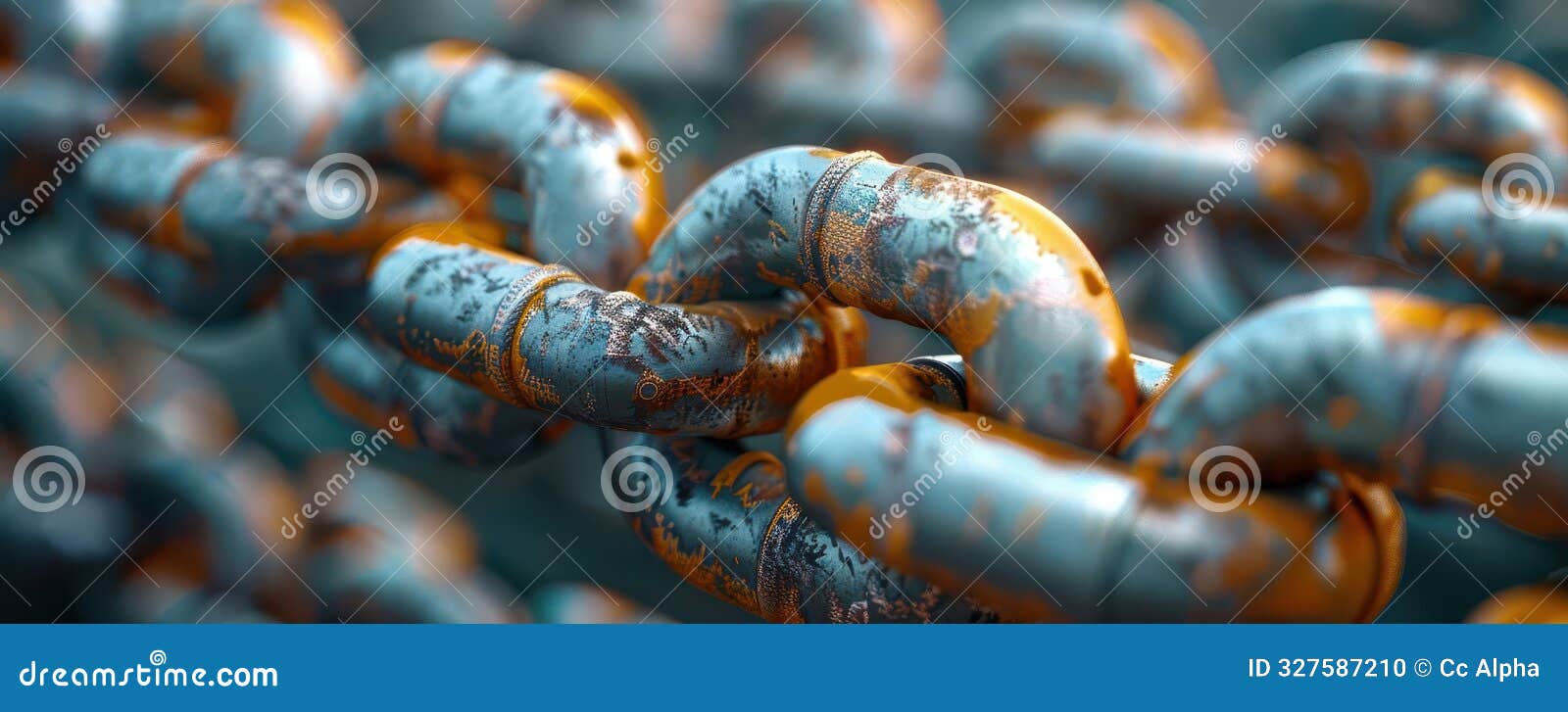 A Chain Made of Interconnected Gears, Symbolizing Teamwork and ...