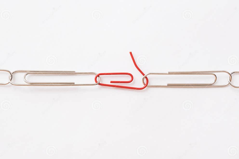 Chain Made of Paper Clips Meaning Teamwork Stock Photo - Image of ...