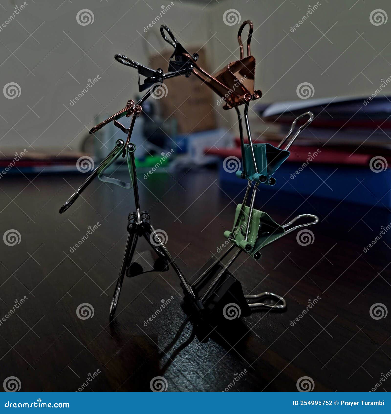 Chain Made of Paper Clips Team Collaboration Concept Stock Photo ...