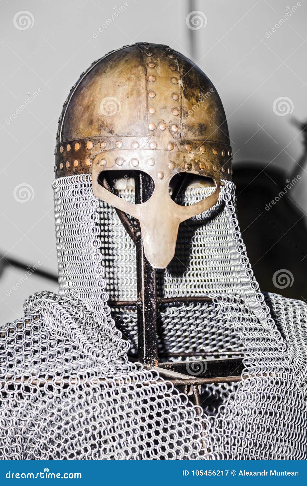 Chain mail and helmet stock image. Image of armed, arms - 105456217