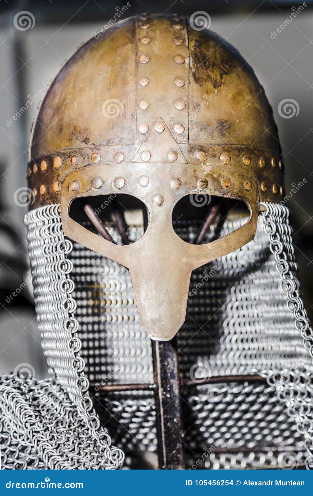 Chain mail and helmet stock photo. Image of defender - 105456254