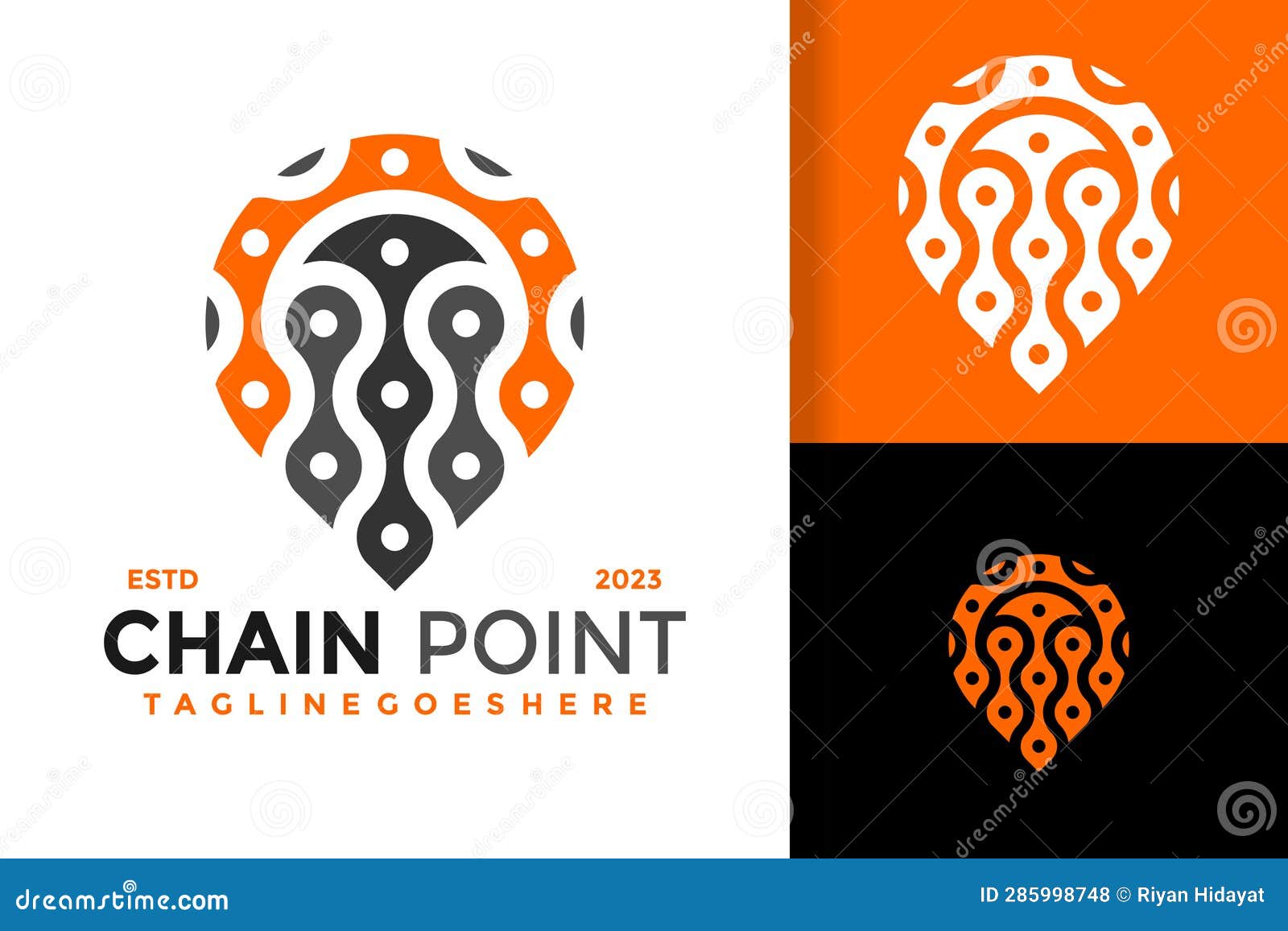 Chain Mark Point Logo Design Vector Symbol Icon Illustration Stock ...