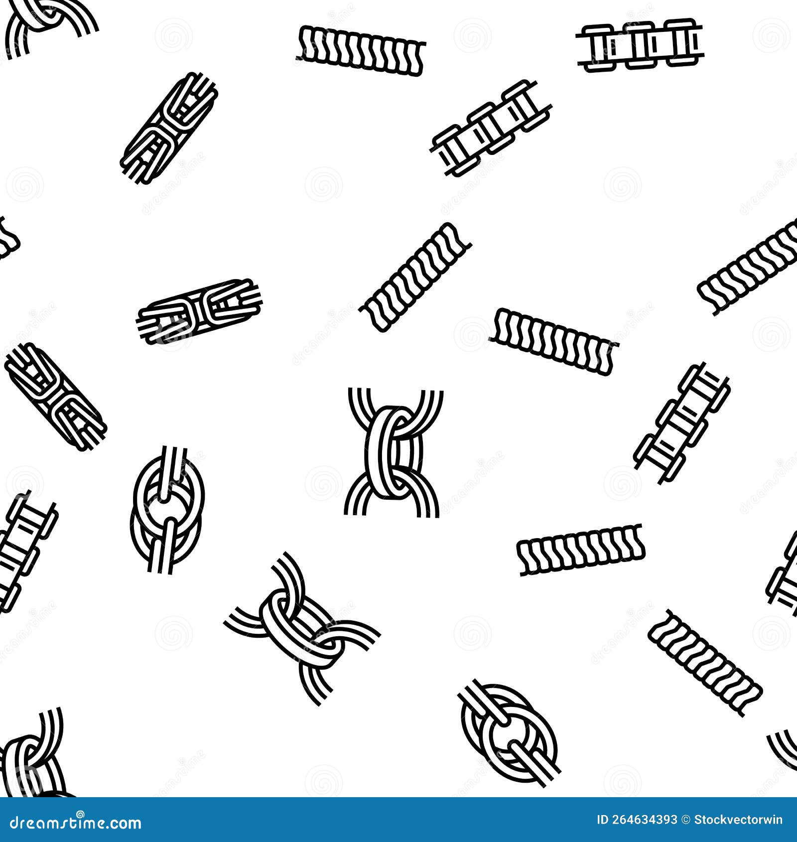 Chain Metal Connection Link Vector Seamless Pattern Stock Illustration ...