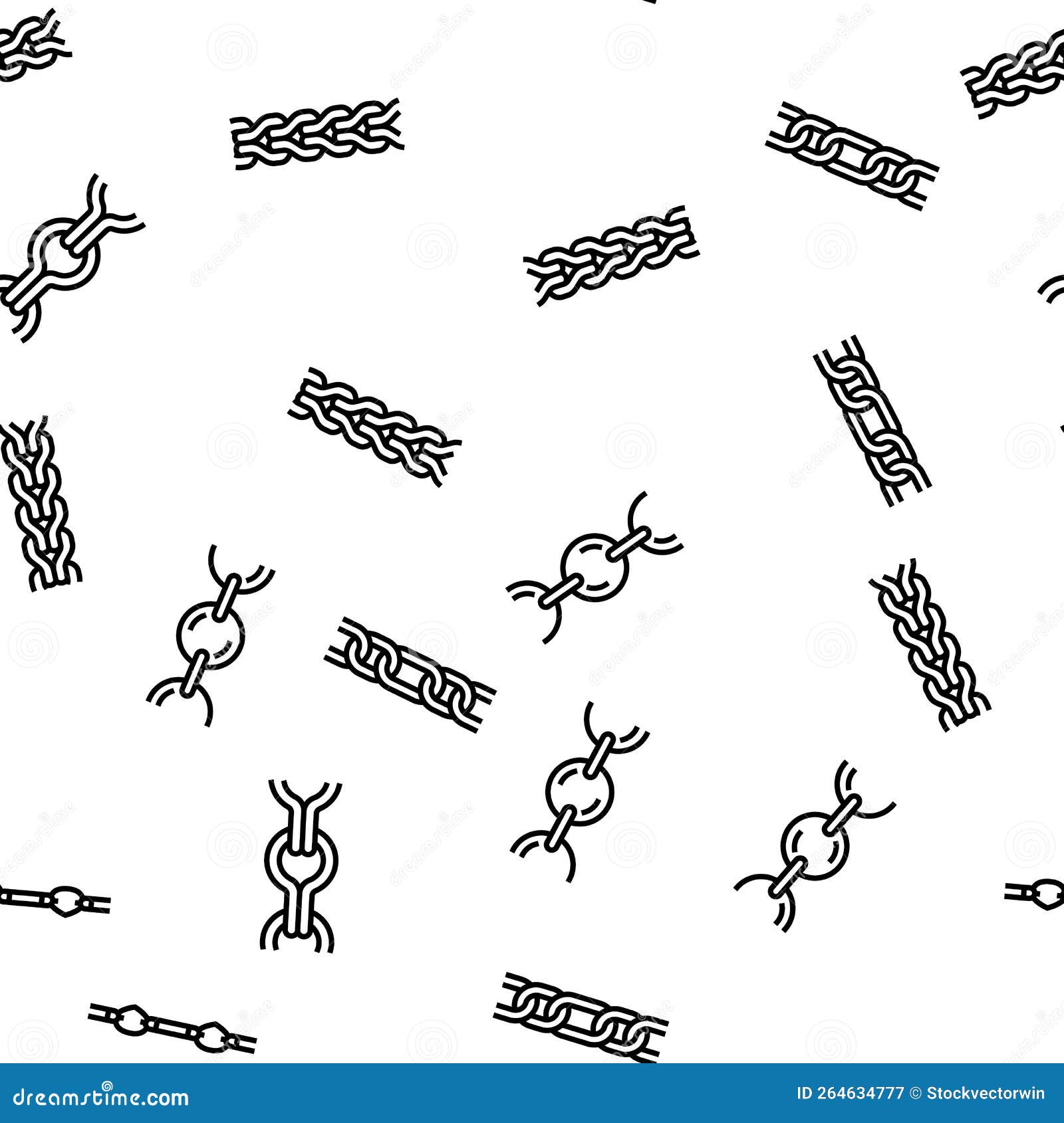 Chain Metal Connection Link Vector Seamless Pattern Stock Vector ...