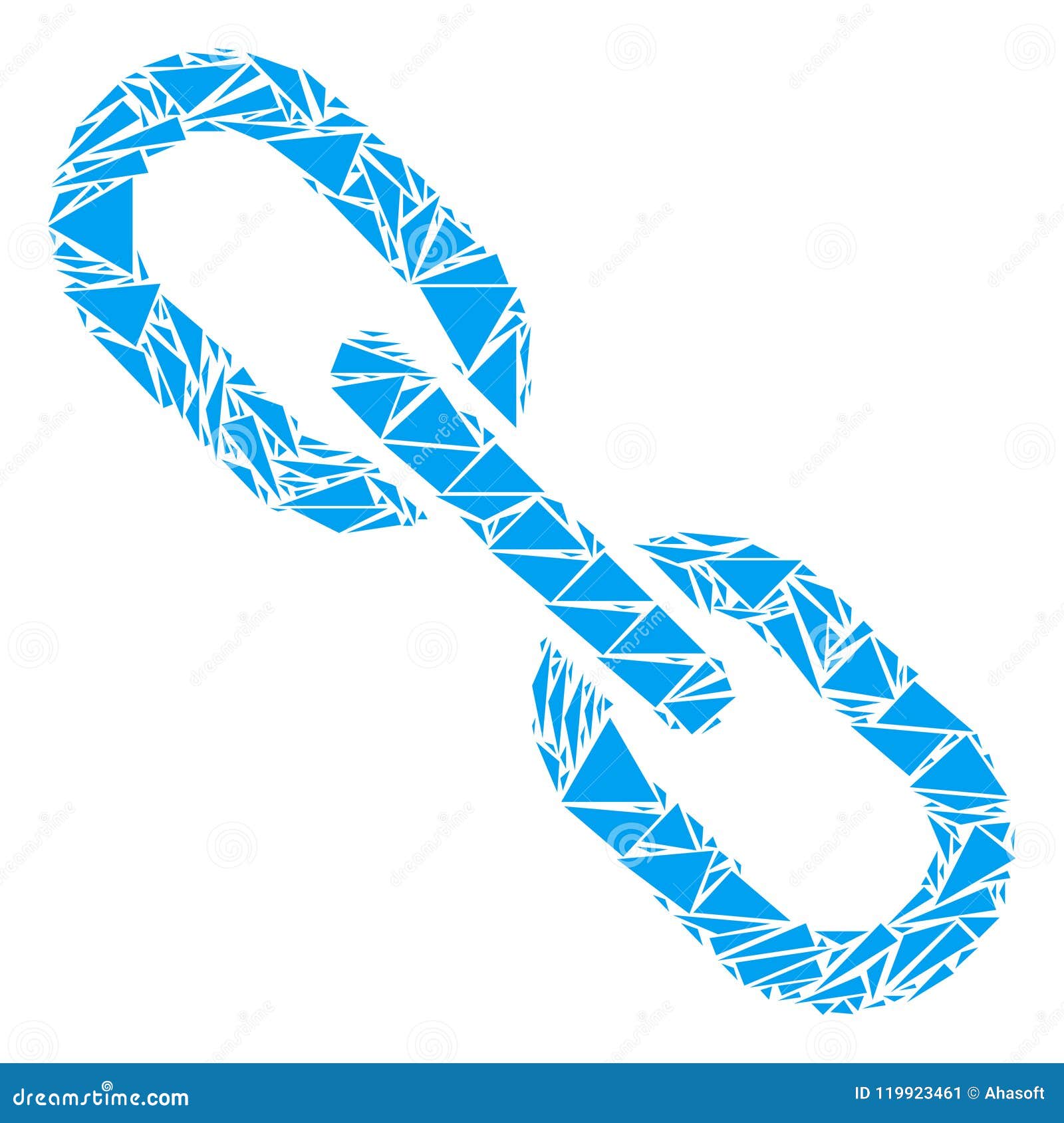 Chain Mosaic of Triangles stock vector. Illustration of linked - 119923461