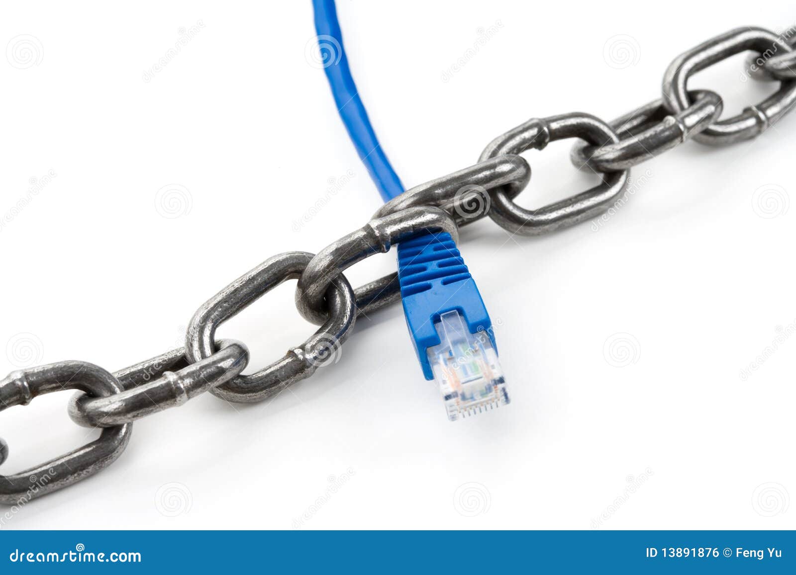 Chain and Network Connection Plug Stock Photo - Image of support, wired ...