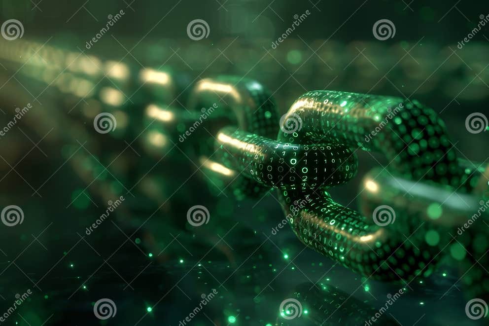 Chain of Network Connections, Block Chain Concept, Digital Security ...