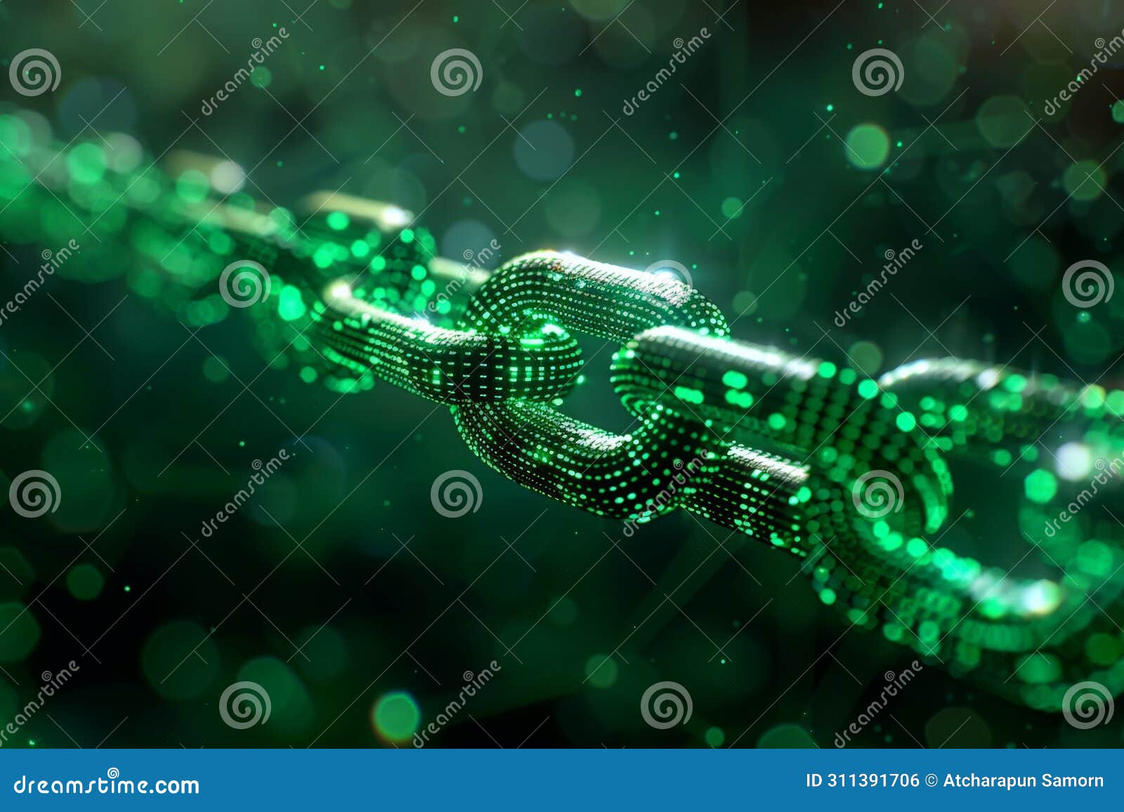 Chain of Network Connections, Block Chain Concept, Digital Security ...