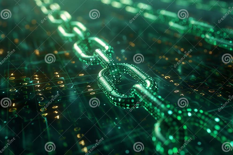 Chain of Network Connections, Block Chain Concept, Digital Security ...