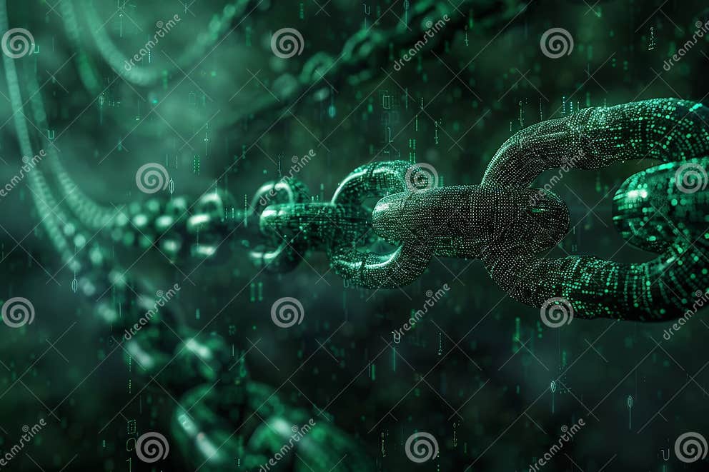Chain of Network Connections, Block Chain Concept, Digital Security ...