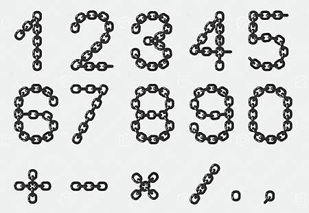 Chain numbers - cdr format stock vector. Illustration of education ...