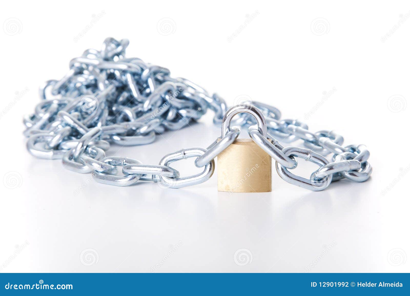 Chain with a padlock stock photo. Image of access, locked - 12901992