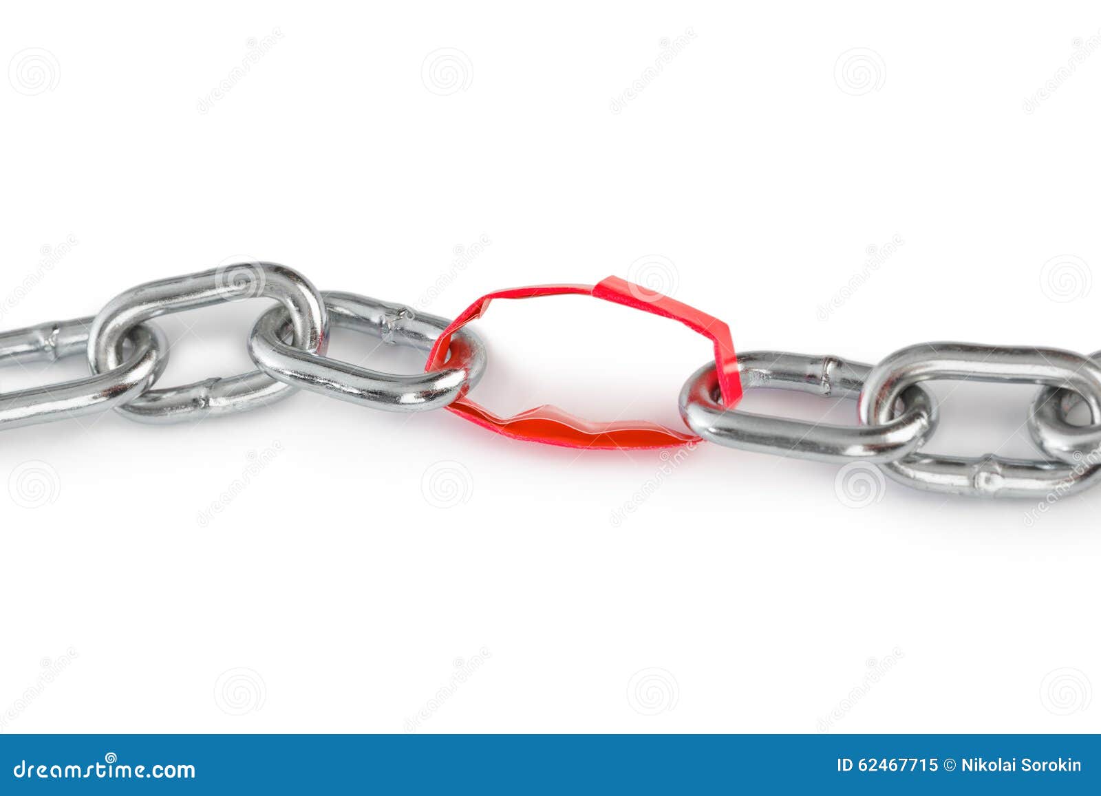 Chain with paper link stock image. Image of bond, concept - 62467715