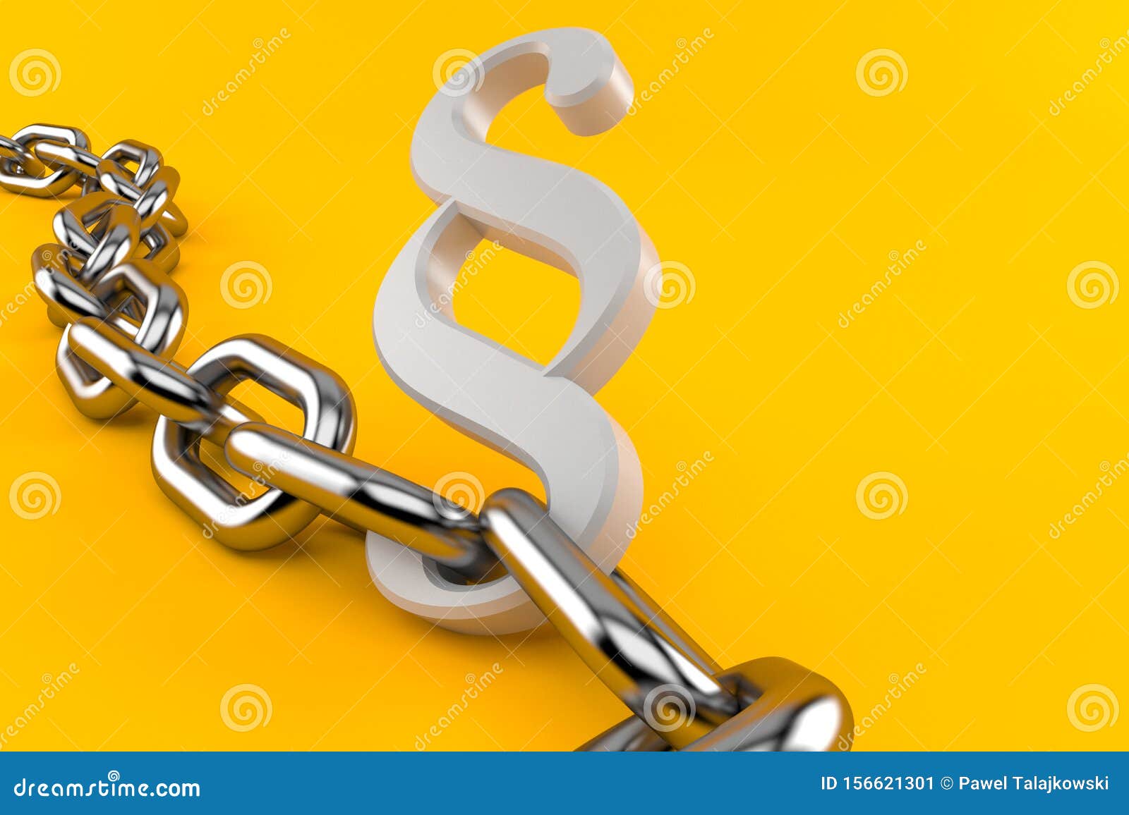Chain with Paragraph Symbol Stock Illustration - Illustration of ...